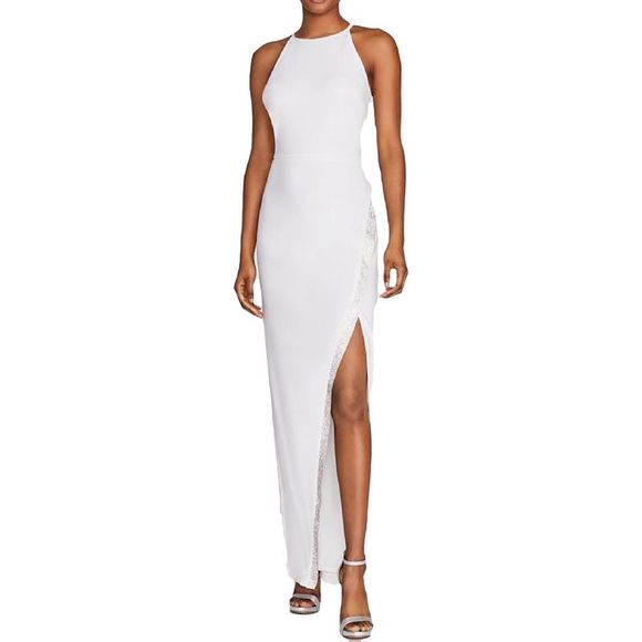 BCX | Dresses | Bcx Womens Ivory Embellished Hight Slit Formal Evening ...